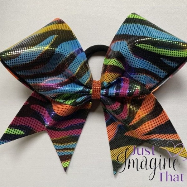 Zebra Cheer Bow - Etsy