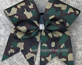 Camo Cheer Bow | Etsy