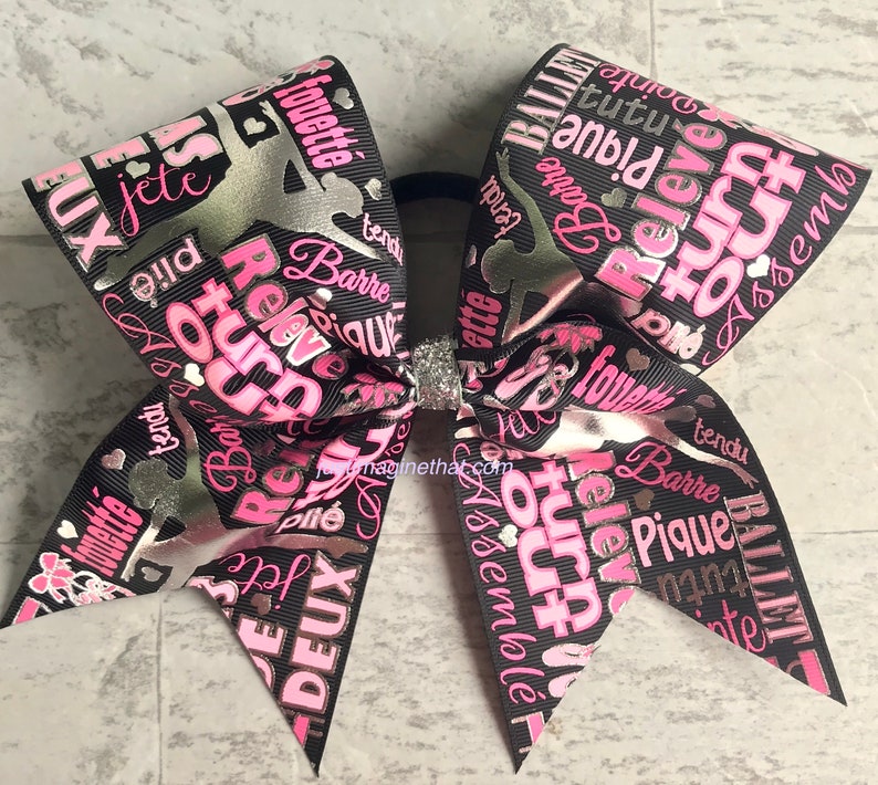 Ballet Bow W/words Dance Bow 3x7x7 Size | Etsy