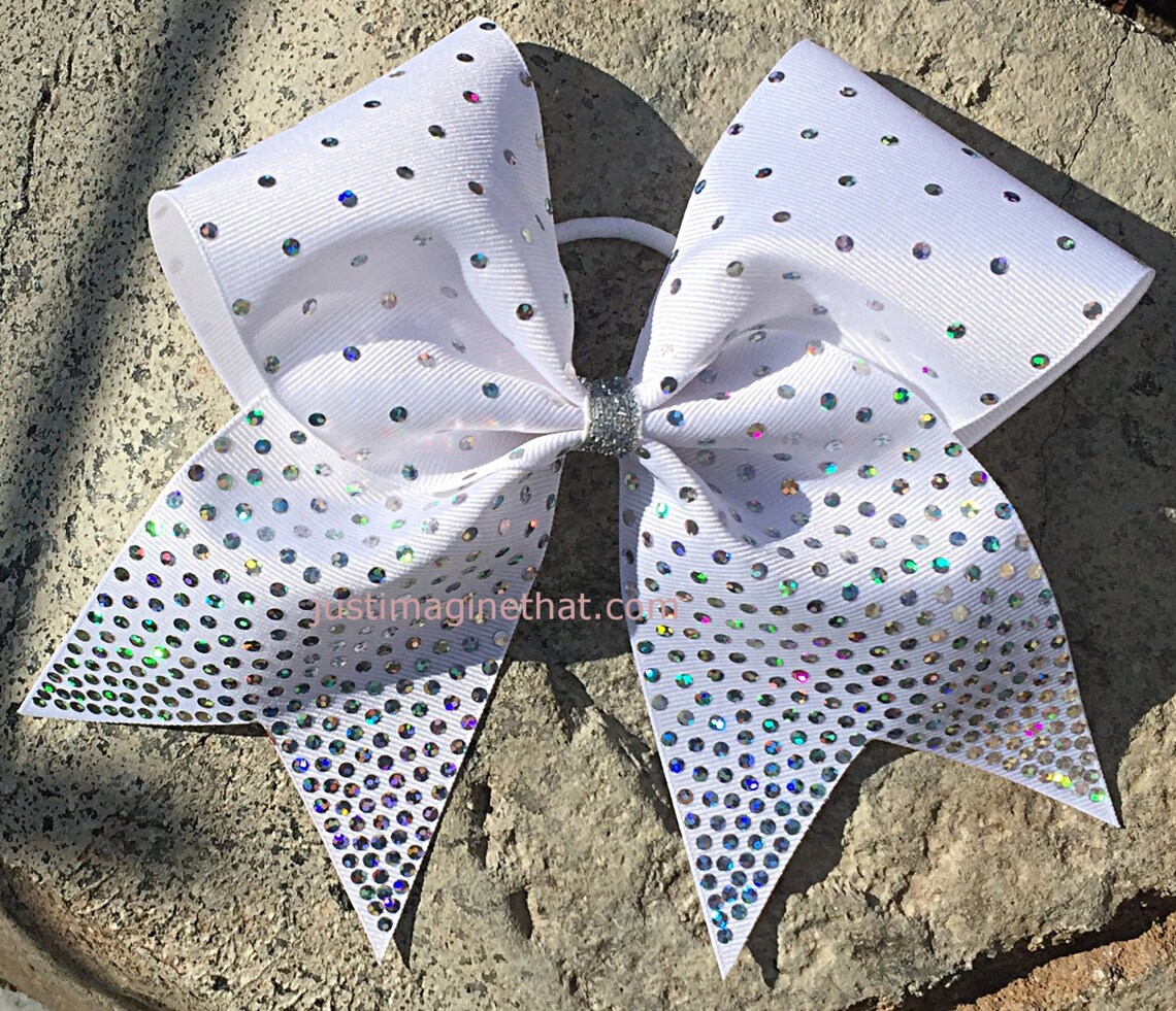 Spangle Cheer Bow Glitzy Shiny Rhinestone Look - Your Color Choice - Etsy