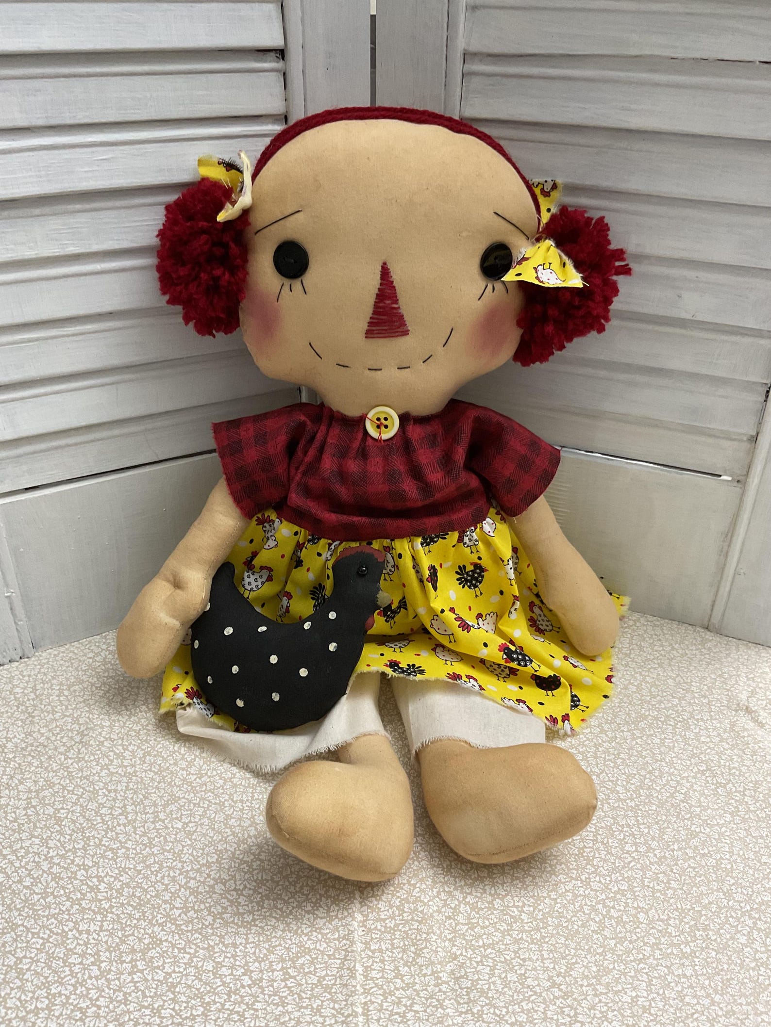 Primitive Raggedy Ann Doll~raggedy Ann~doll~ragdoll~handmade~annie and ...