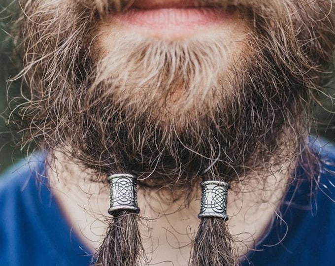 Set of 2 Stainless Steel Beard Beads 8.5mm Hole 5/16 Inch - Etsy Australia