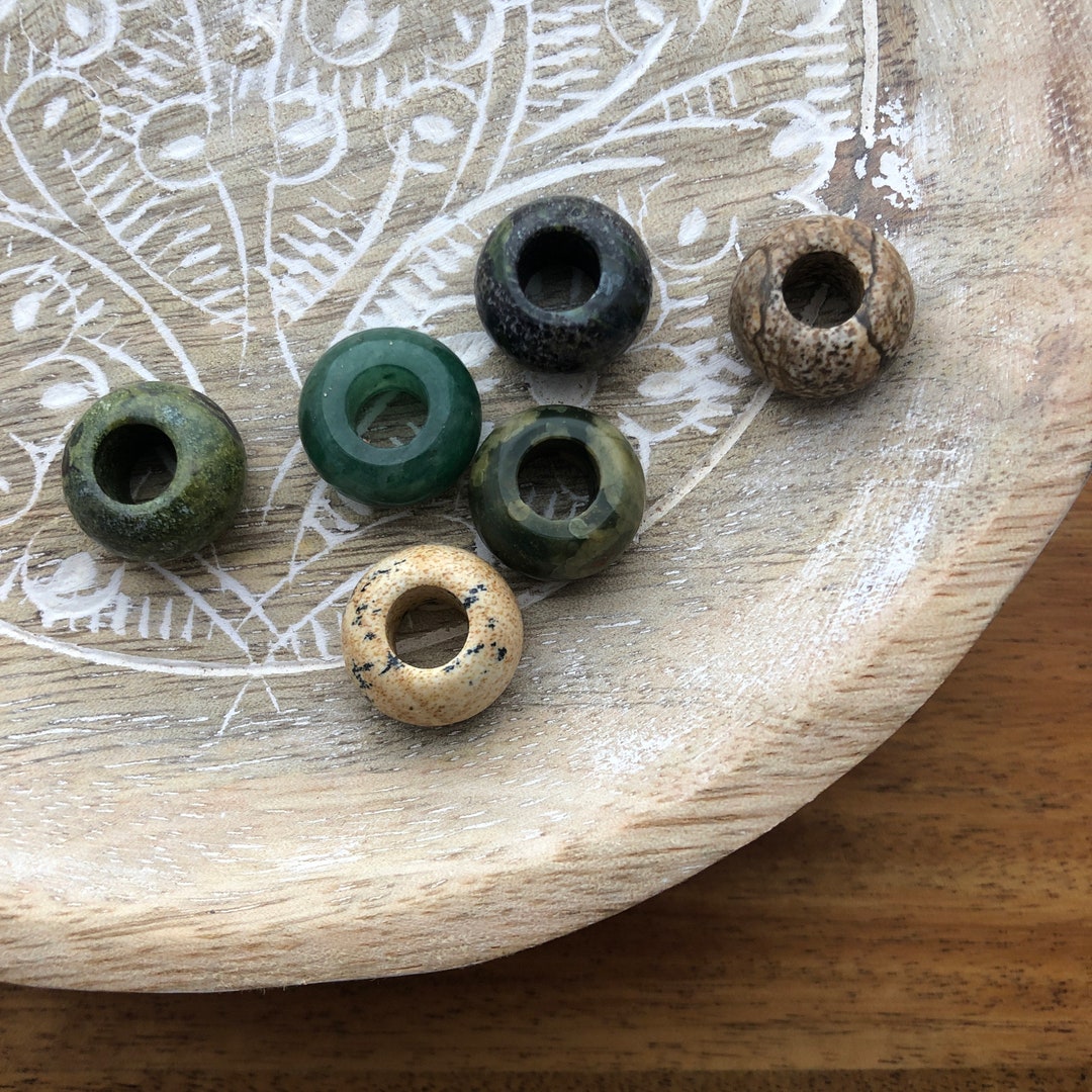 Woodland Gemstone Dreadlock Beads Set - Jasper, Aventurine, Dragons ...