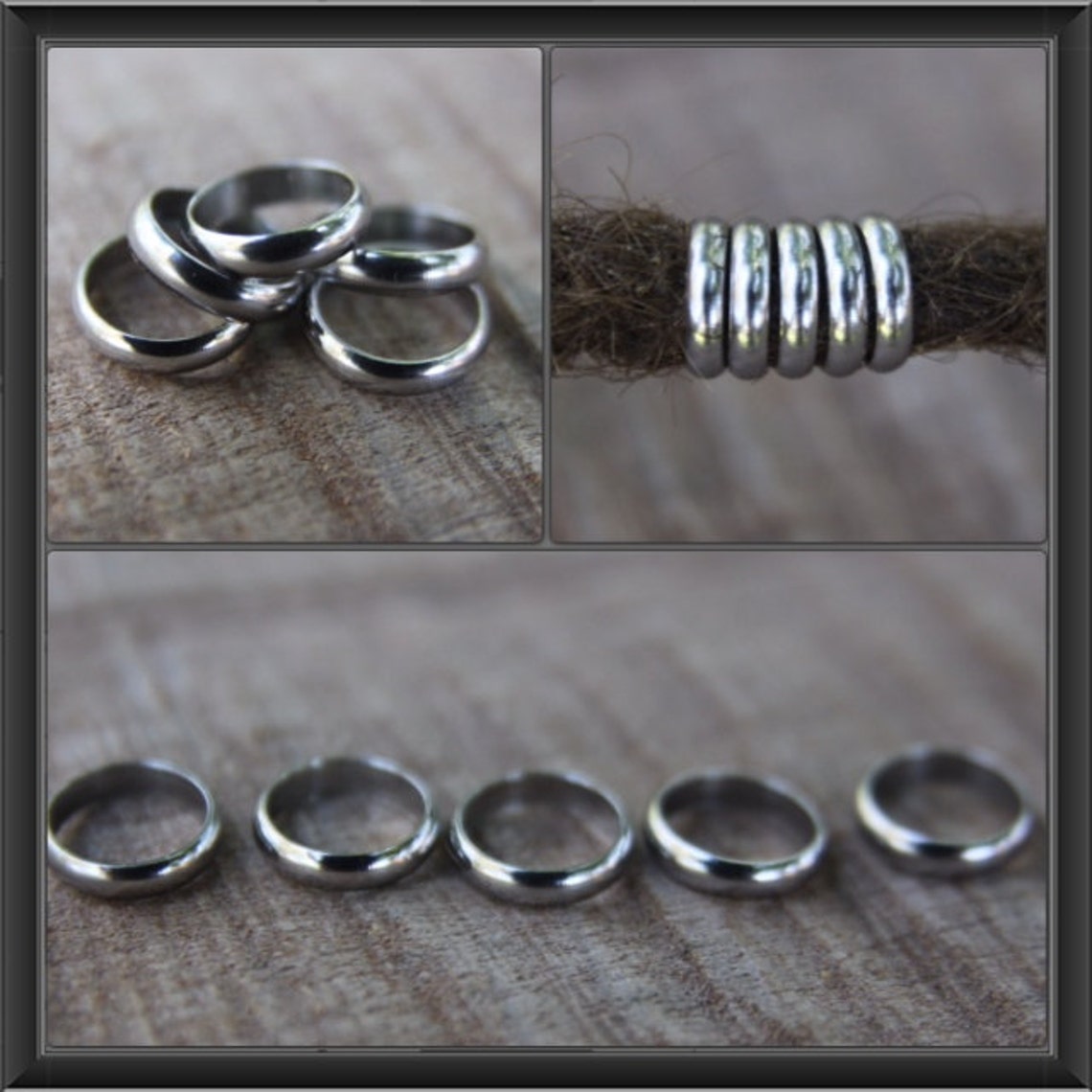 Set of 12 Stainless Steel Large Dread Rings Dreadlock Beads - Etsy
