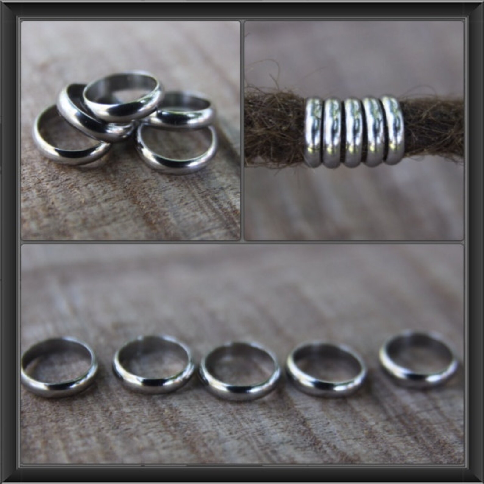 Set of 12 Stainless Steel Large Dread Rings Dreadlock Beads - Etsy