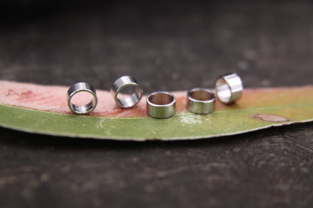 15 Stainless Steel Dread Rings 5mm Hole (3/16 Inch) Dreadlock Beads ...