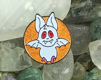White Starry Bat Companion Hard Enamel Pin - Etsy