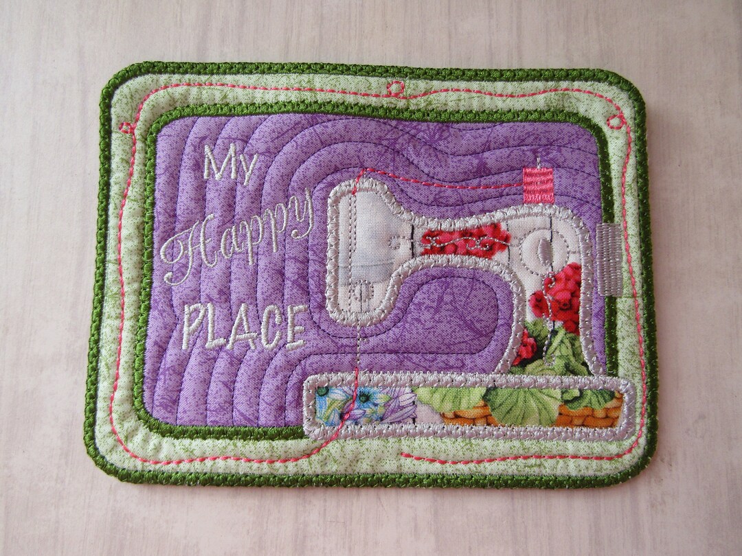 Set of 2 Sewing Machine Sewing Room Mug Rug Coaster - Etsy