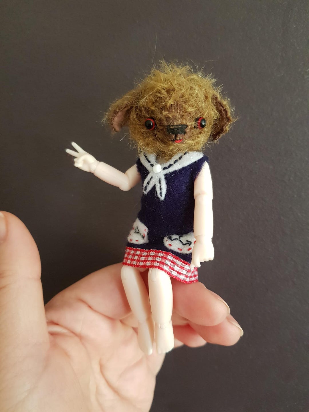 Ellie a Cheeky Anthropomorphic Hell Hound Doll by Willow Designs - Etsy