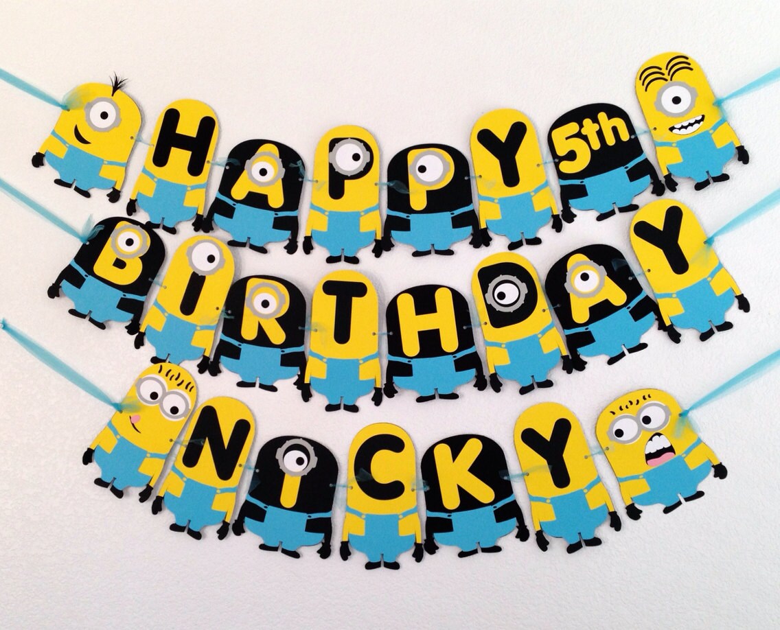Minion Happy Birthday Banner
