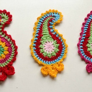 Crochet Paisley Pattern, Crochet Applique Pattern, Crochet Paisley ...