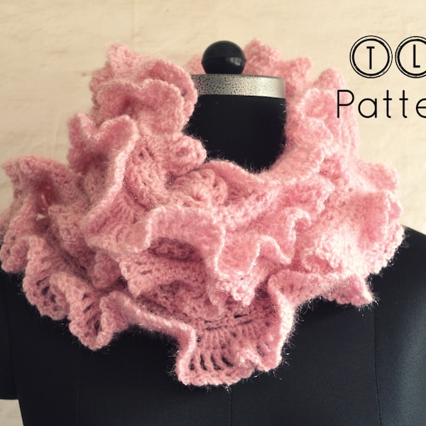 Crochet Ruffle Scarf - Etsy