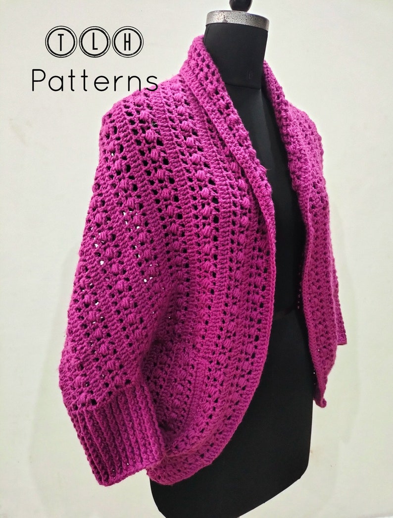 Crochet Shrug Pattern Crochet Cocoon Shrug Crochet Shrug | Etsy