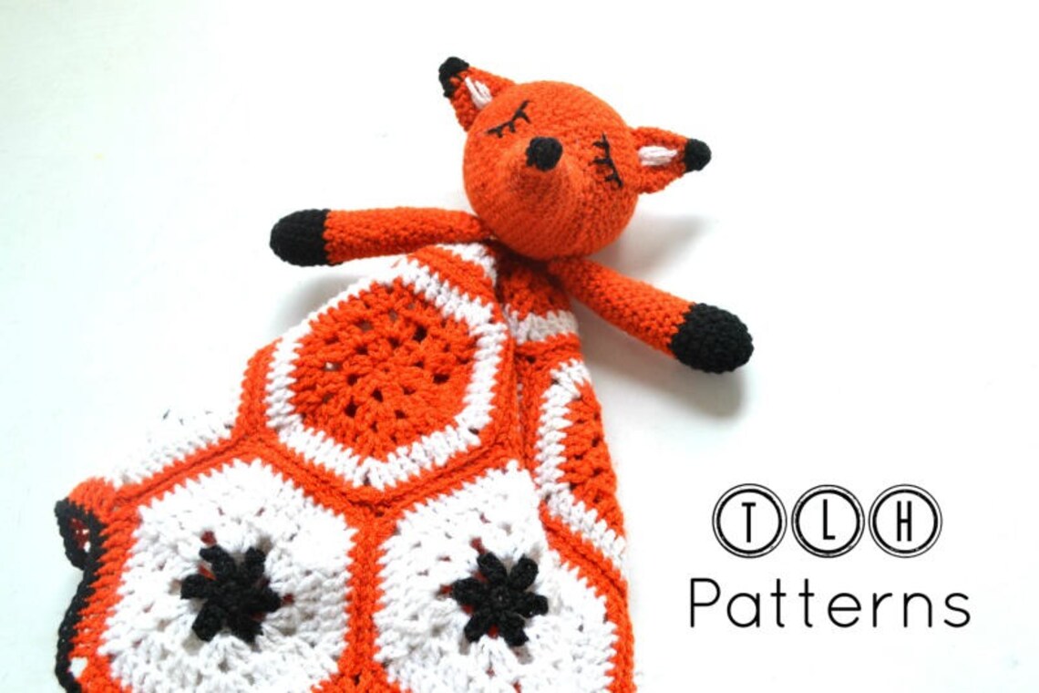 Crochet Fox Lovey Pattern Security Blanket Crochet Lovey - Etsy