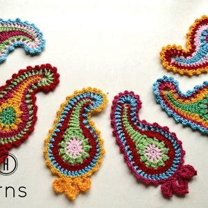 Crochet Paisley Pattern, Crochet Applique Pattern, Crochet Paisley ...