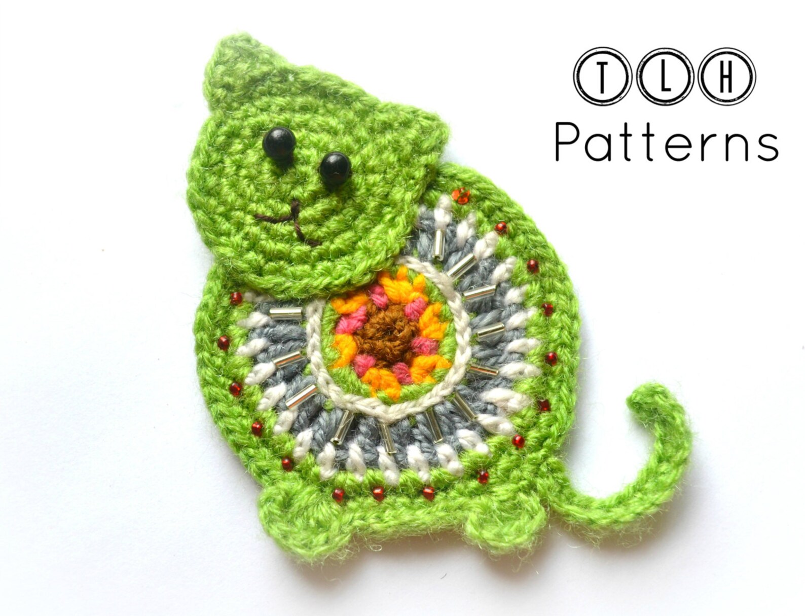 Crochet Applique Pattern Crochet Cat Applique Pattern No. 62 - Etsy