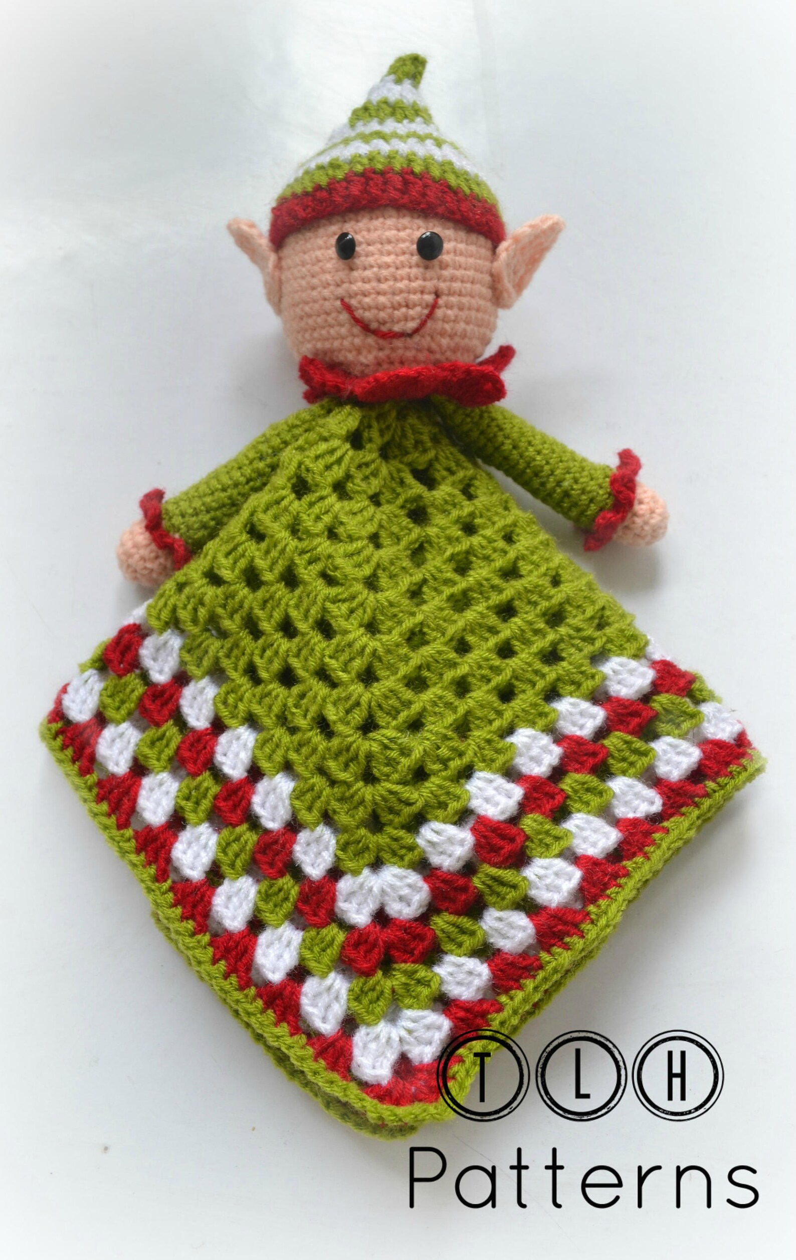 Crochet Security Blanket Pattern Crochet Lovey Pattern Elf - Etsy