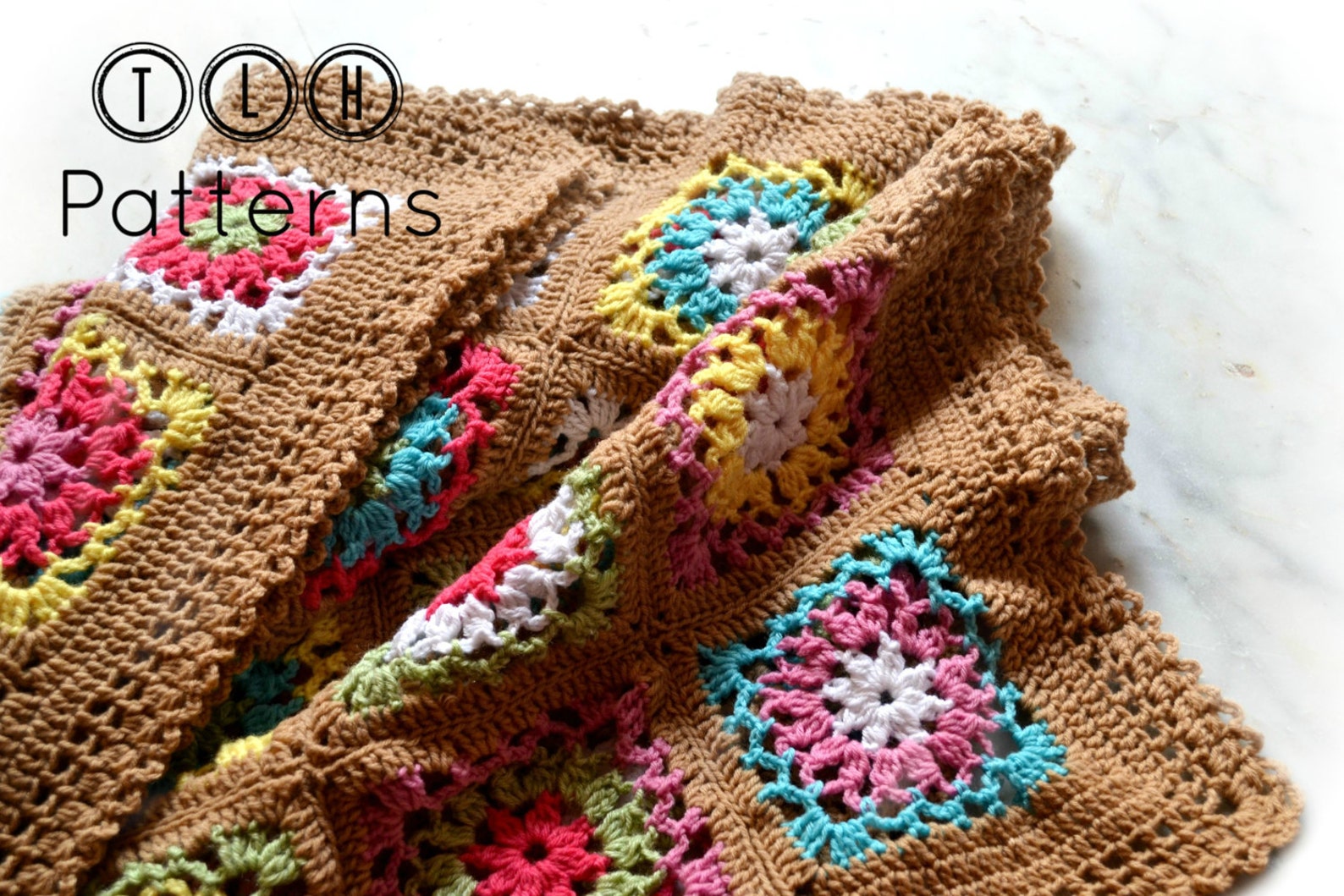 Crochet Baby Blanket Pattern Crochet Afghan Pattern Flower - Etsy