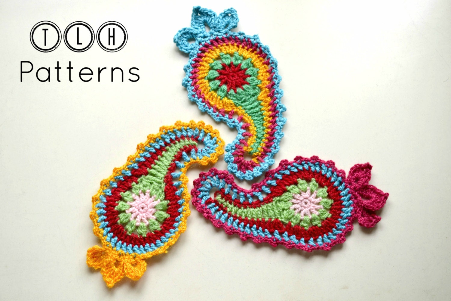 Crochet Paisley Pattern, Crochet Applique Pattern, Crochet Paisley ...