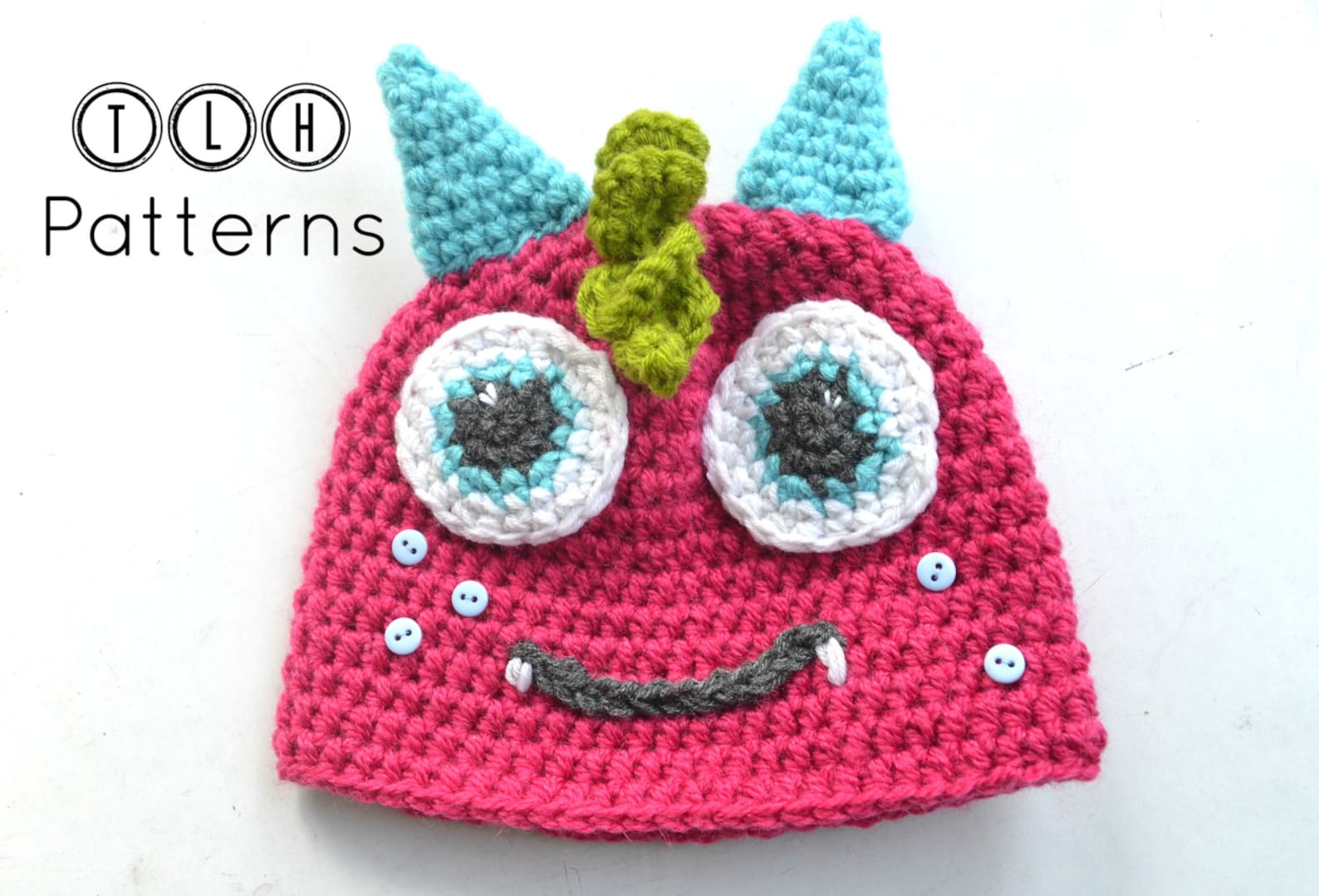 Crochet Monster Hat Pattern Crochet Hat Pattern Baby Hat | Etsy