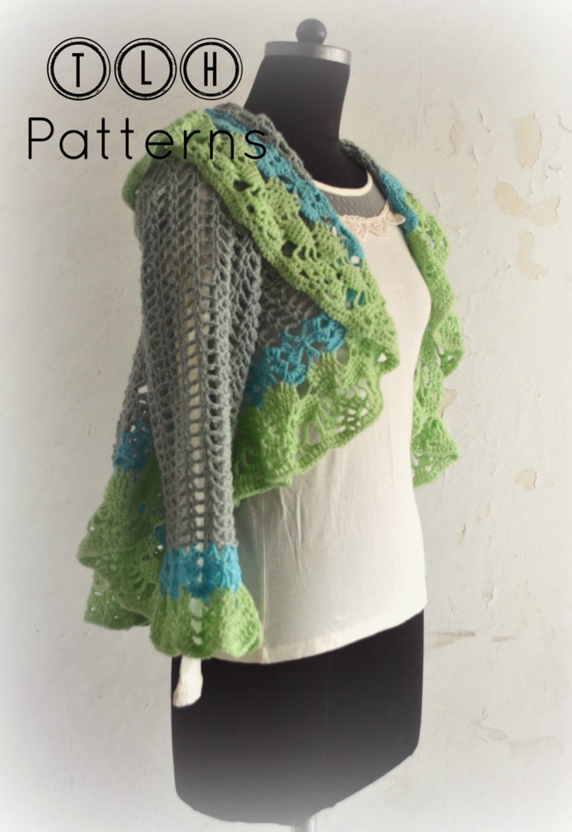 Crochet Vest Pattern, Crochet Circular Shrug, Crochet Summer Vest, Boho ...