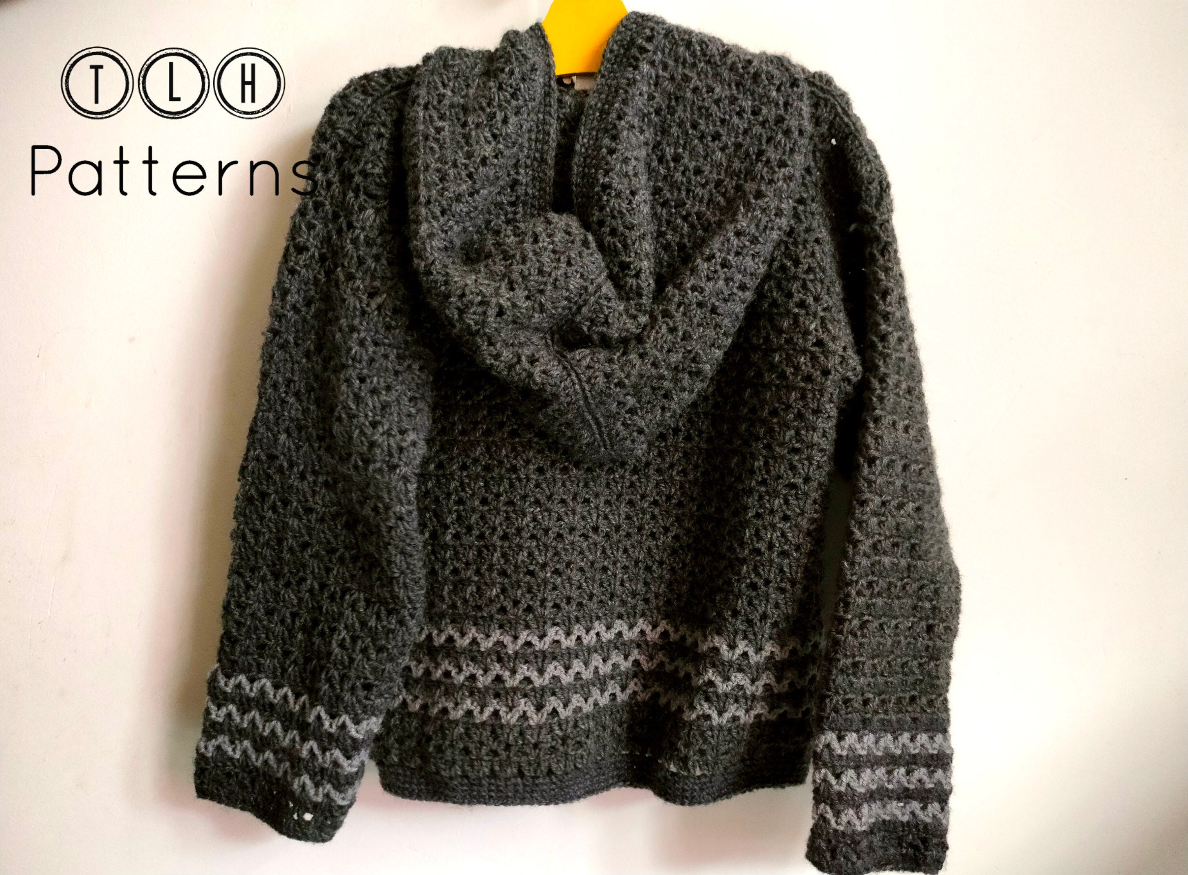 Crochet sweater pattern kids hoodie pattern crochet hooded | Etsy