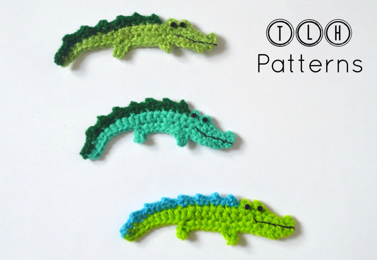 Crochet Pattern Crocodile Applique Pattern Crochet Crocodile | Etsy