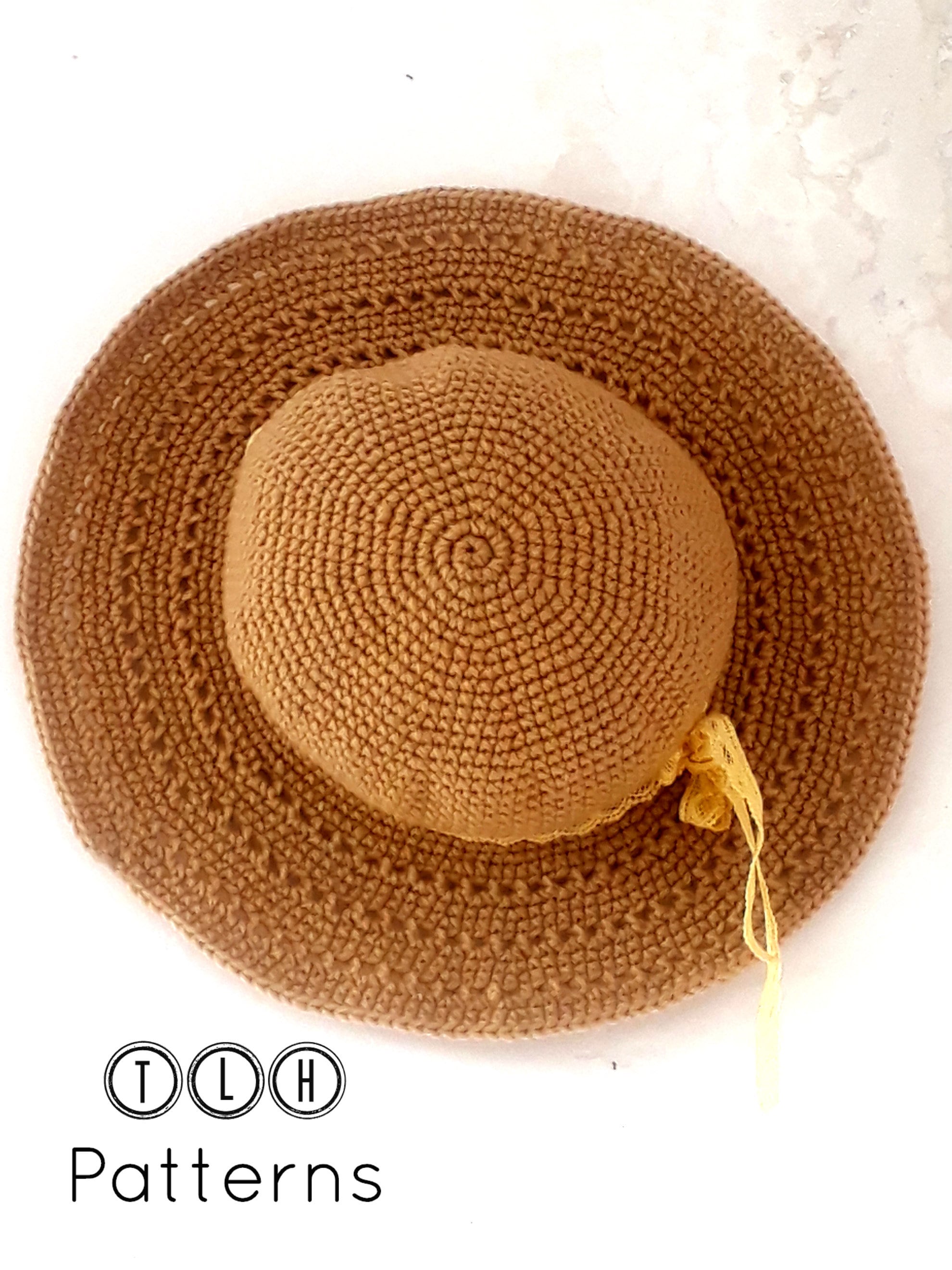 Crochet Hat Pattern, Crochet Beach Hat, Womens Sun Hat Pattern, Crochet ...