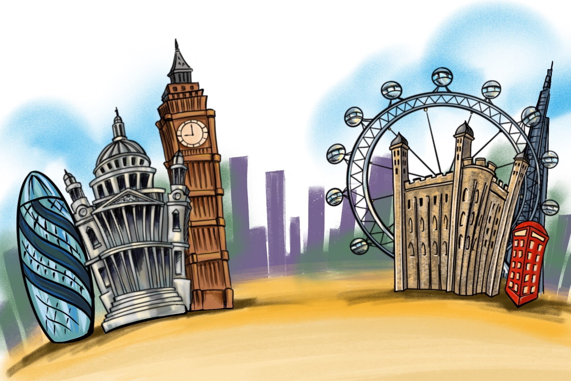London Cityscape Virtual Background - Etsy