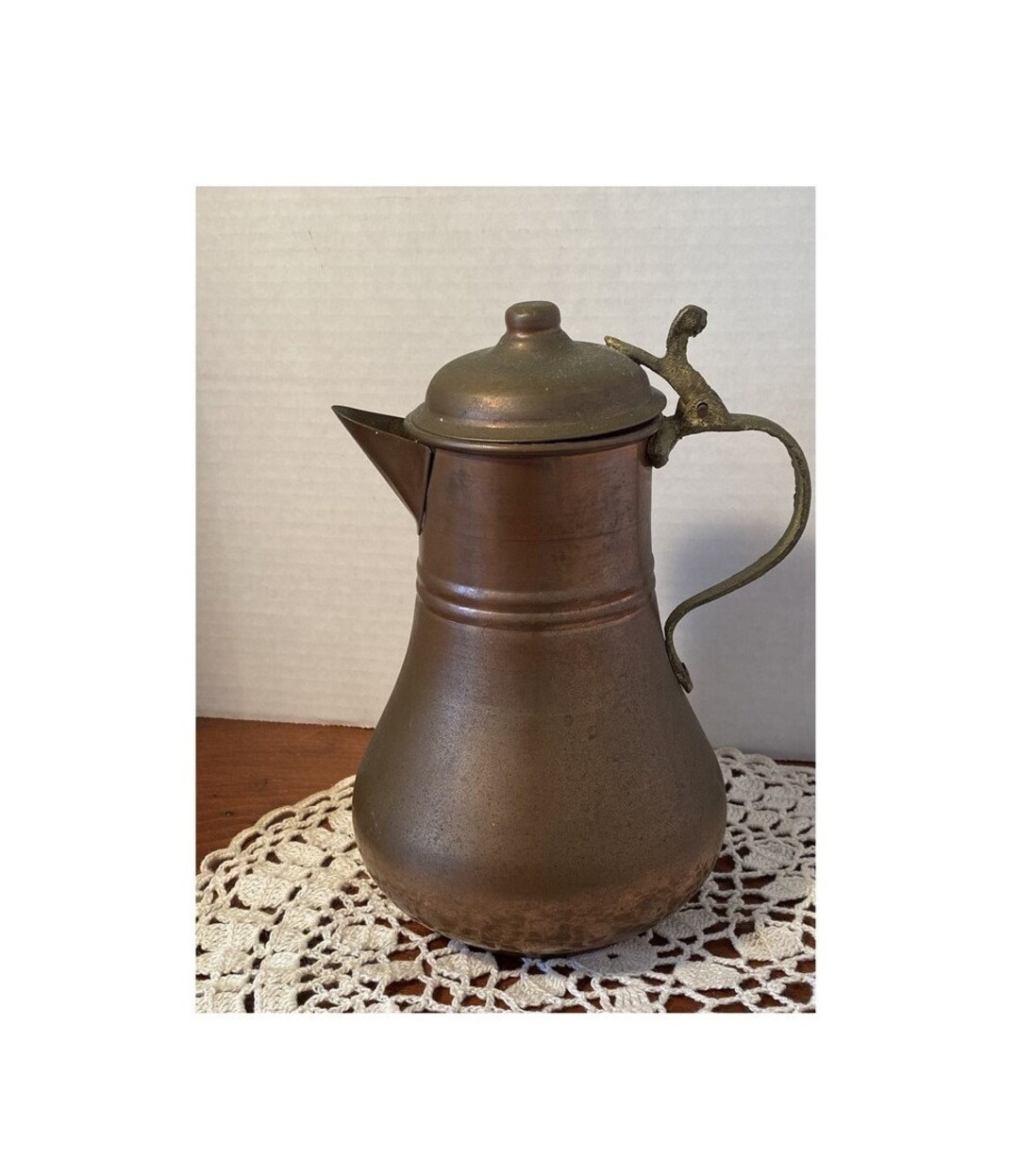 Vintage Copper Tea Kettle / Coffee Pot, Rustic Farmhouse Decor ...