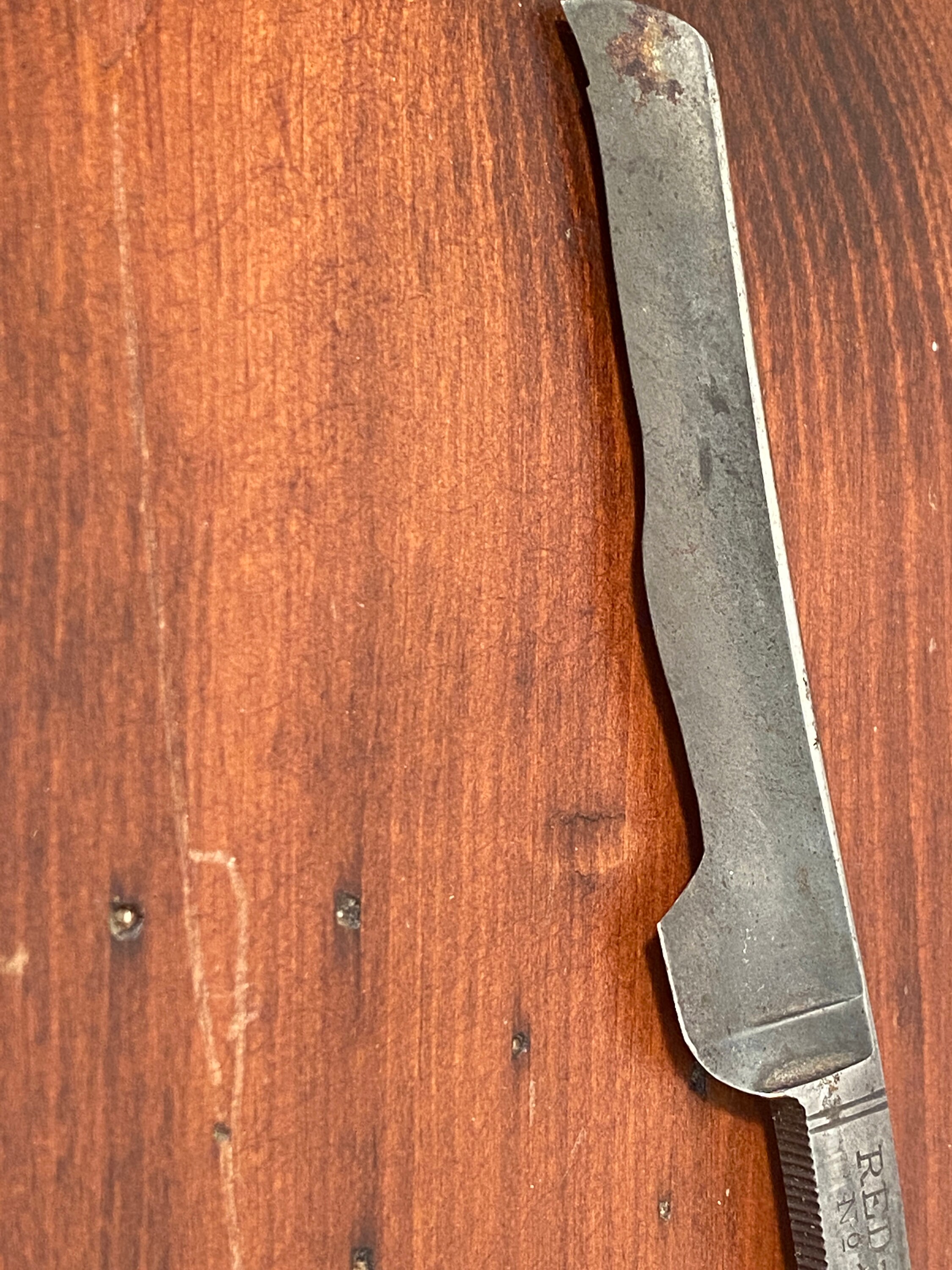 Antique Boker & Co Red Injun Straight Razor broken With King Hardware ...