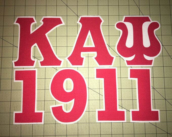 KA Psi Fraternity 5 Inch NO SEW Greek Iron on Letters and Numbers Red ...