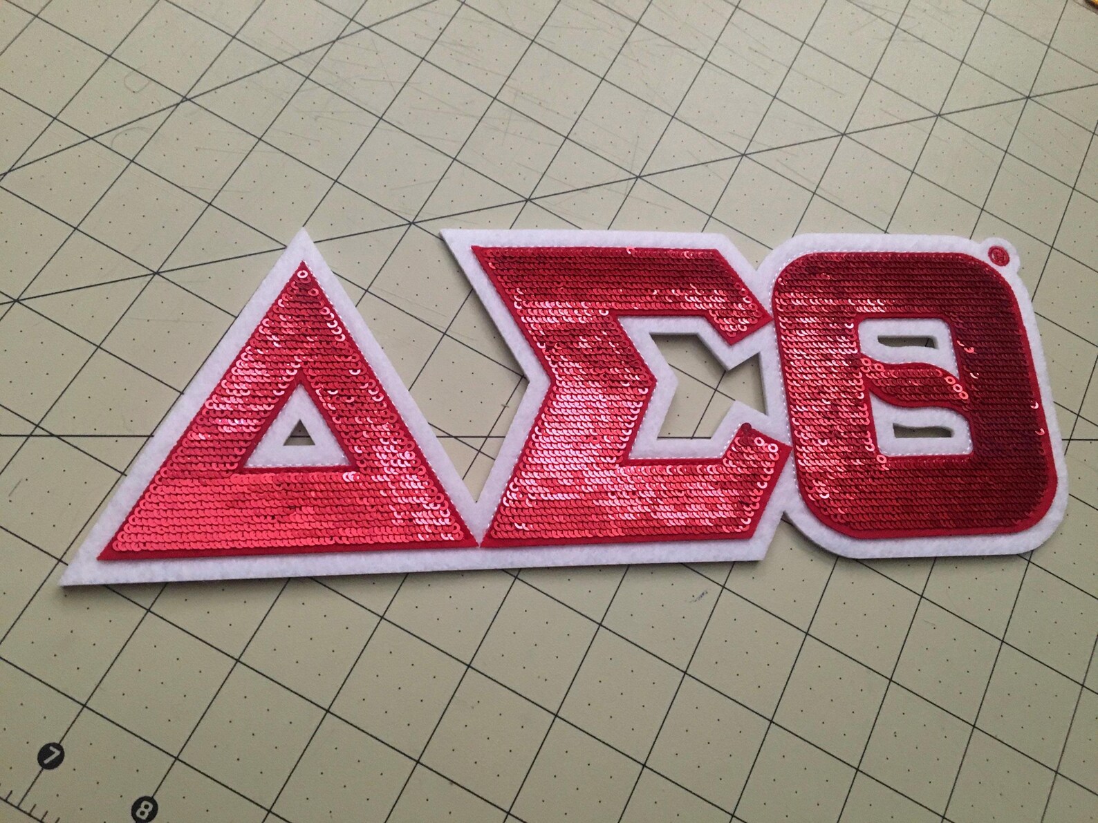Delta Sigma Theta Sequin Letter Patch - Etsy