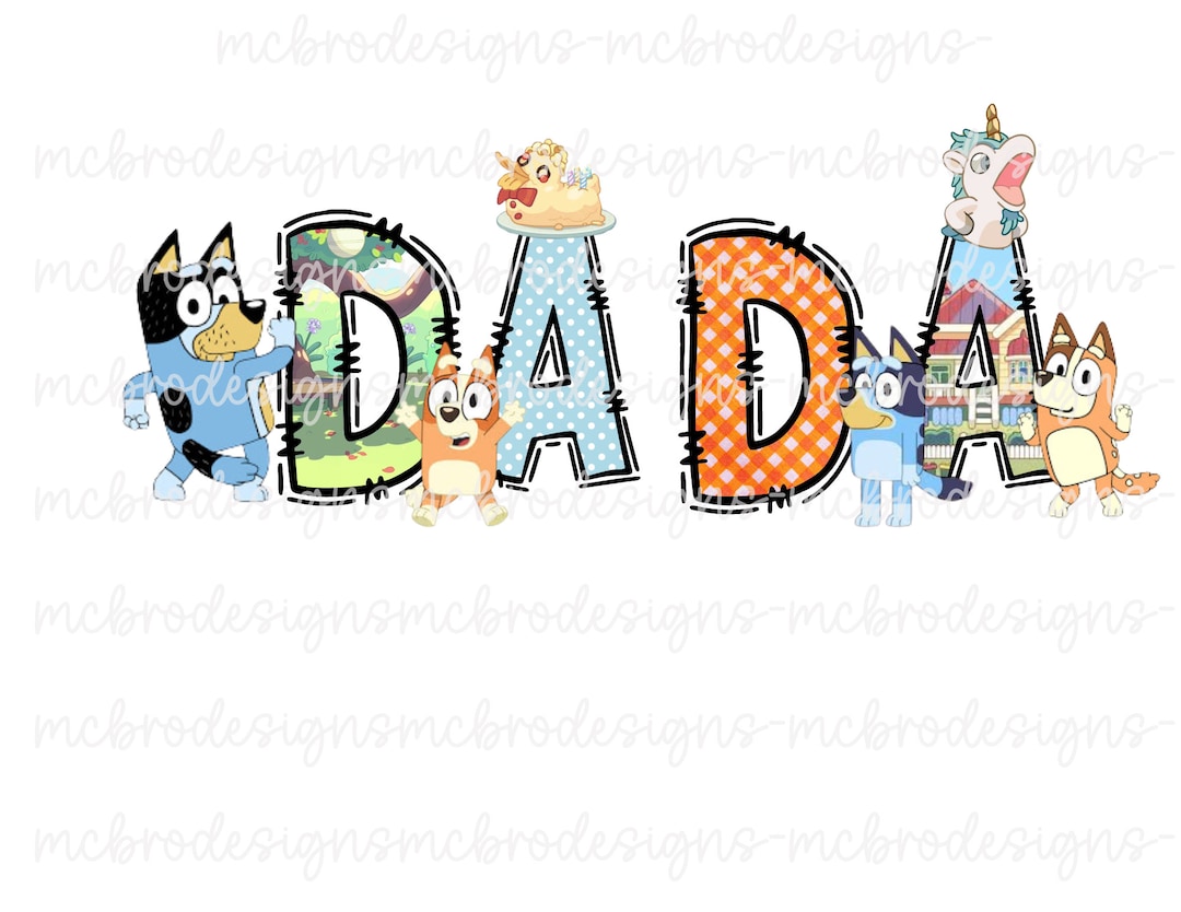 Bluey dada png bluey pai bingo pai camisa png - Etsy Portugal