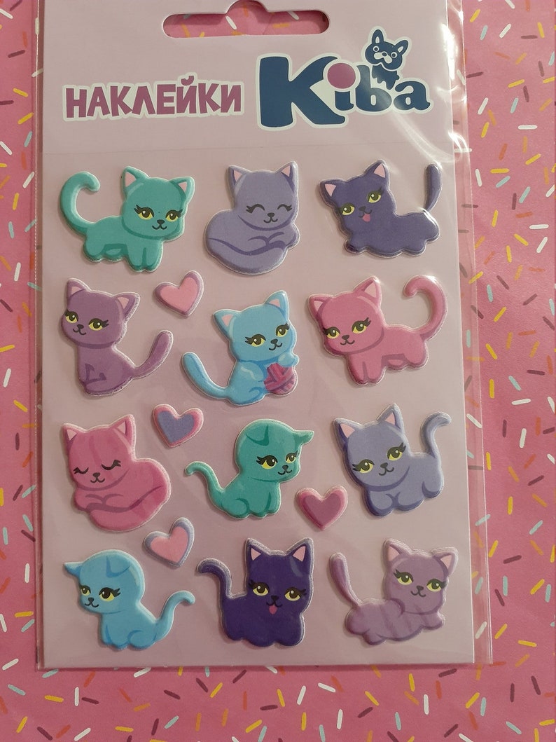 8 Sets 3D Puffy Stickers for Scrapbooking, Journals , DIY , Deco Kawaii ...