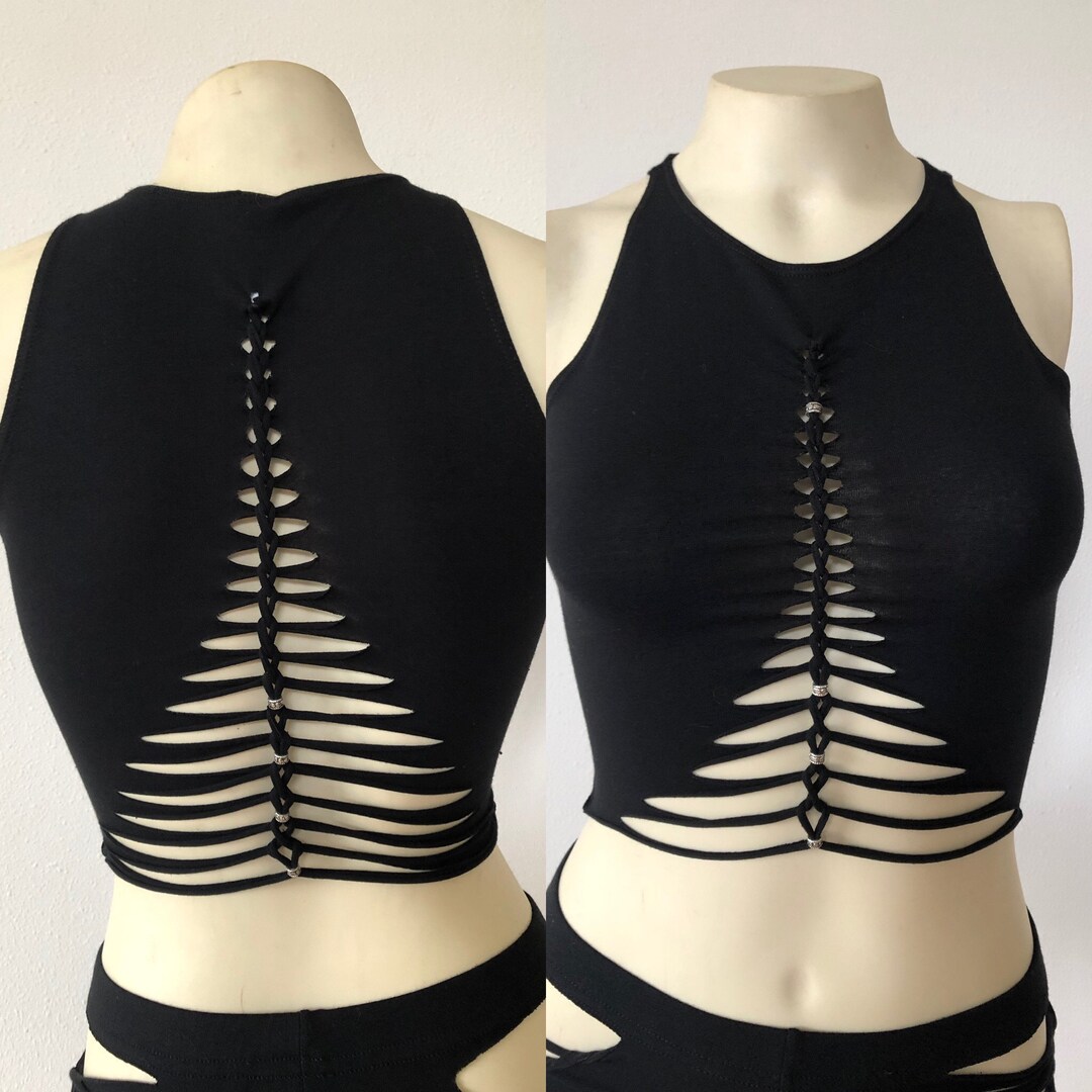 Braided Crop Tank Top GODDESS 2, Crop Tank, Festival Shirt, Pole Dance ...