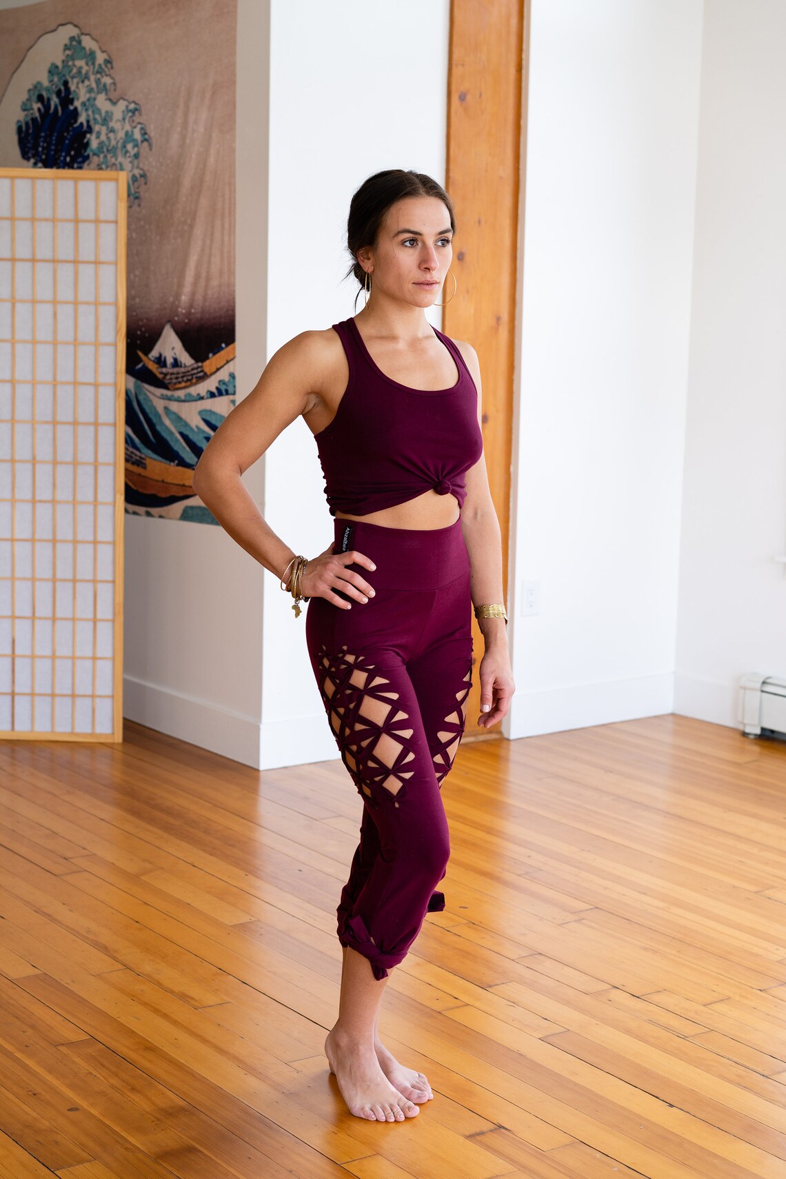 Vixen Yoga Pants Foldover Pants Ripped Pants Gift for Her - Etsy