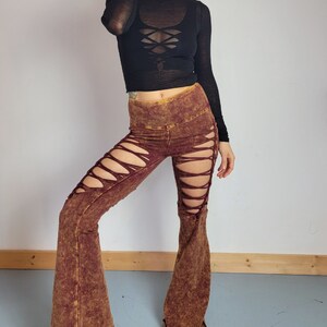 Acid Wash Flares Yoga Pants, Ripped Pants, Gift for Her - Etsy Canada