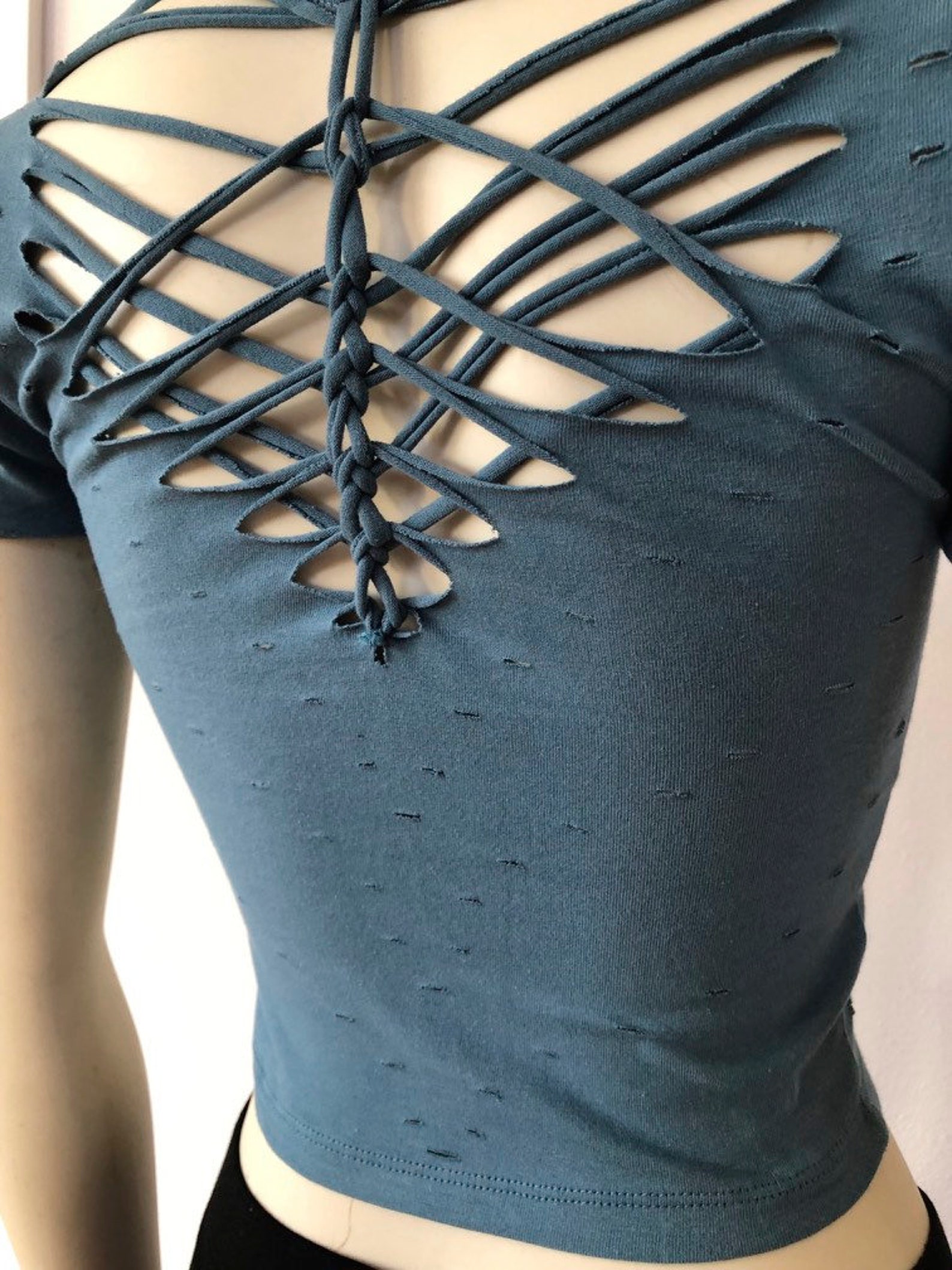 Crop Tee Titanium Open Back Dance Festival Gift for Her - Etsy