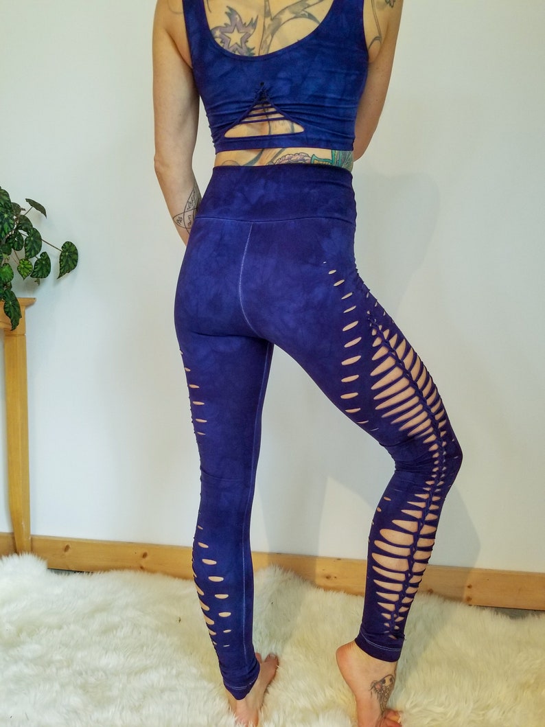 Power Berry Hand Dyed Braided Leggings Yoga Leggings Gift for - Etsy