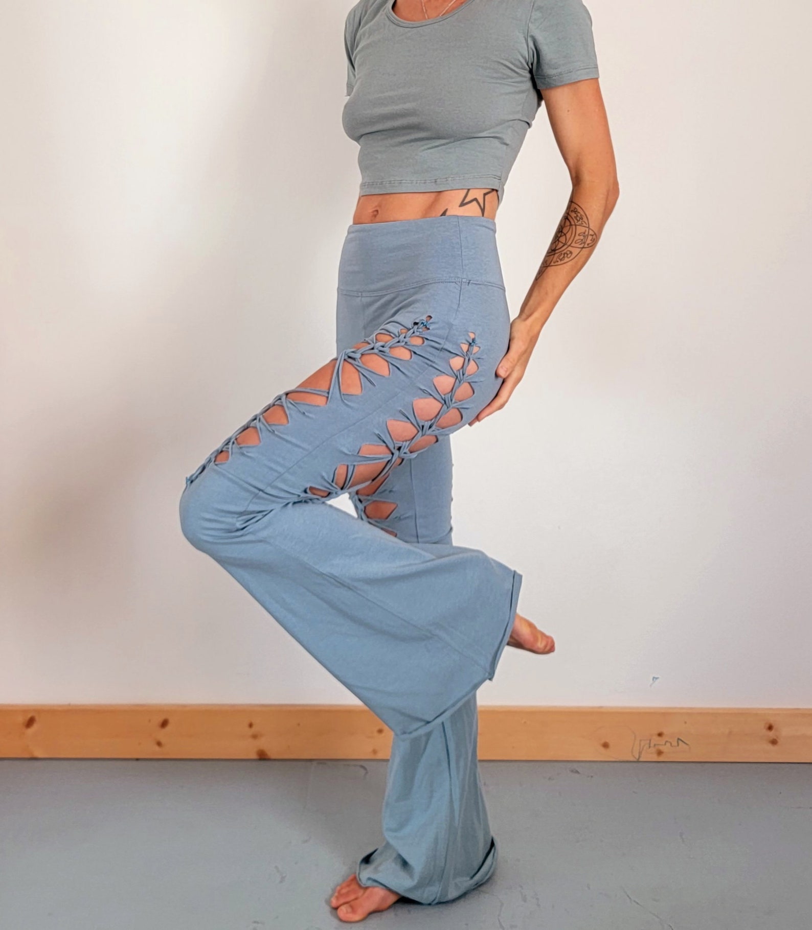 Opal Flares Yoga Pants Pants Ripped Pants Gift for Her - Etsy