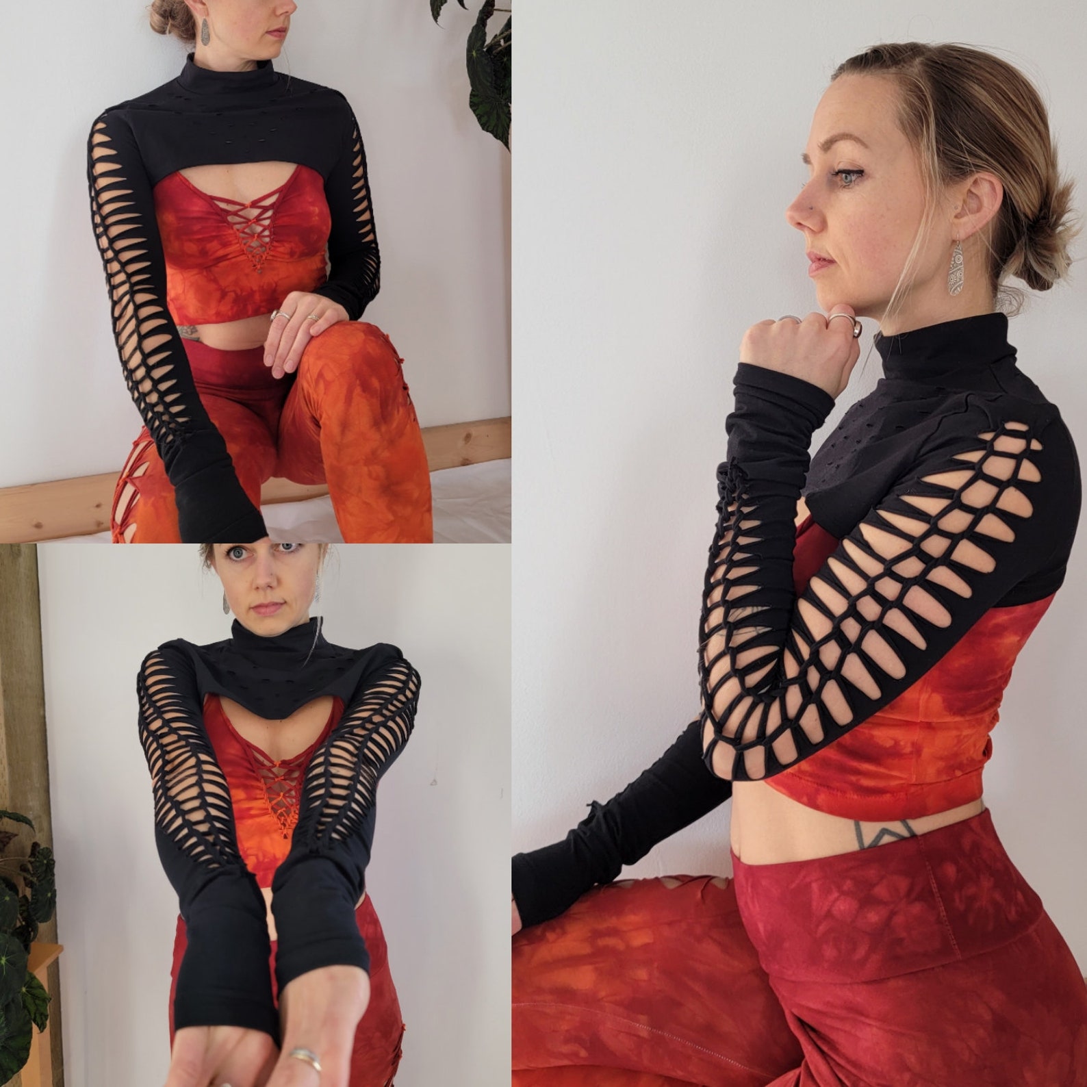 Reveal II Turtle Neck Shrug Braided Shirt/festival//yoga//boho - Etsy