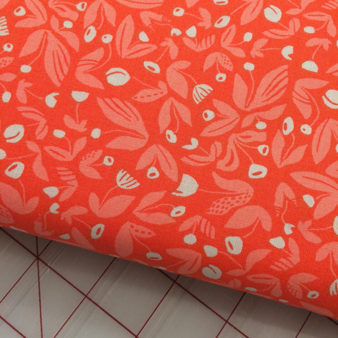 Half Yard Cut of Summersault - Barefoot in Coral - Continuous Yardage ...