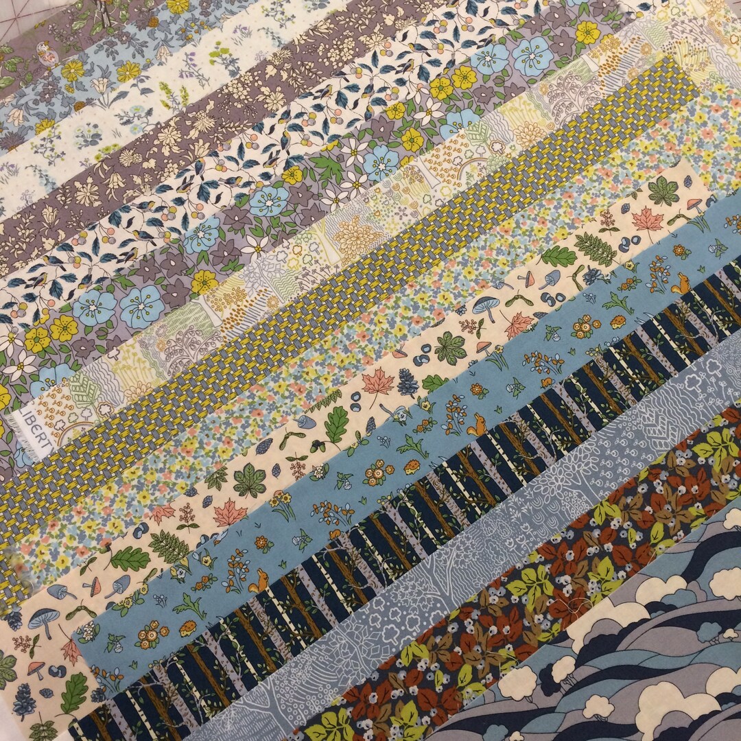 Assorted Set of 15 Liberty of London - Quilting Fabric Strips - 4.5 ...