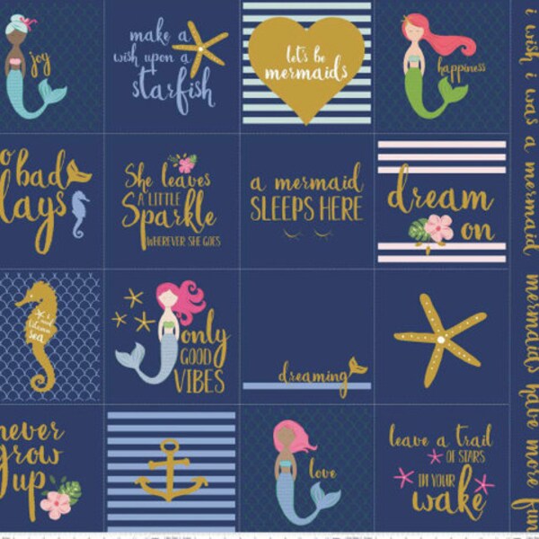 Riley Blake Mermaid - Etsy