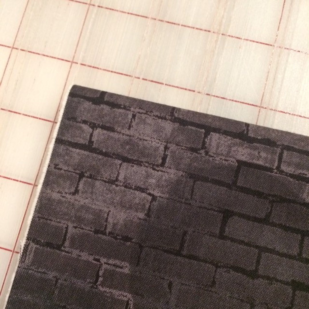 FAT QUARTER Cut - Painted Brick in Charcoal **FQ Cuts Only ...