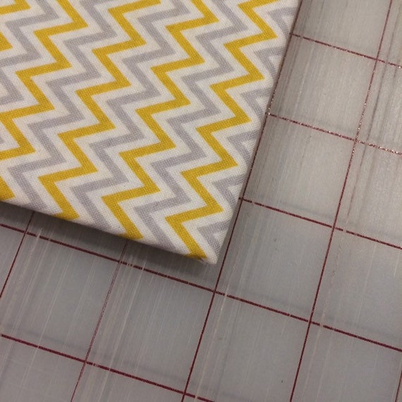 Dena Designs Fat Quarter Cut of Yellow Gray Chevron - Etsy