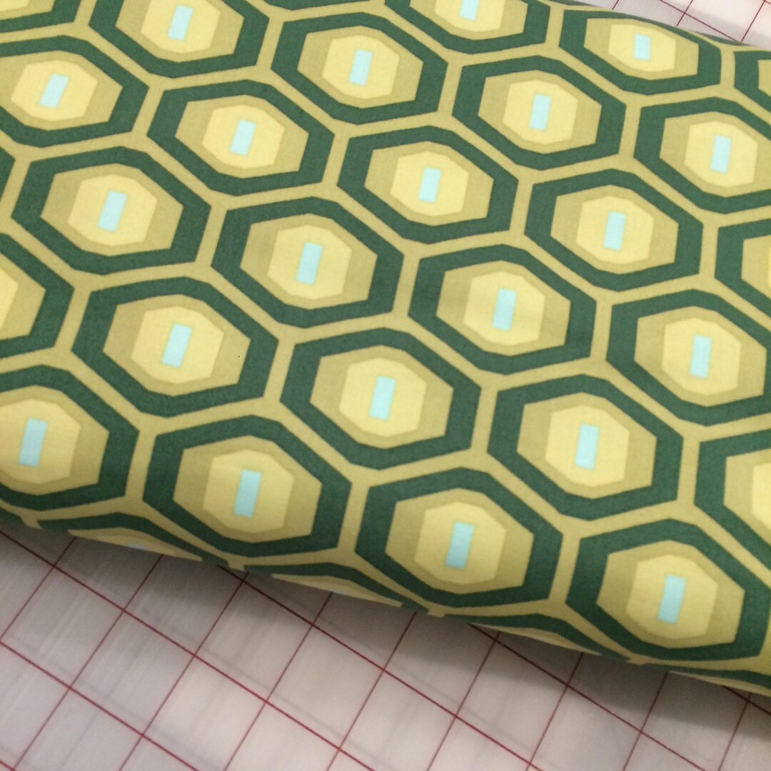 Fat Quarter Cut of Amy Butler Midwest Modern - Honeycomb in Forest ...