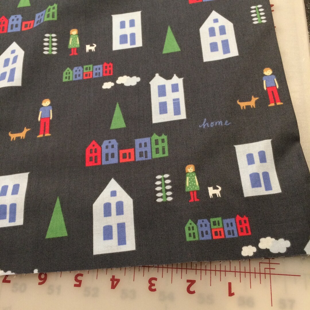 Neighborhood - Houses - by Alison Beaton - Continuous Yardage Available ...