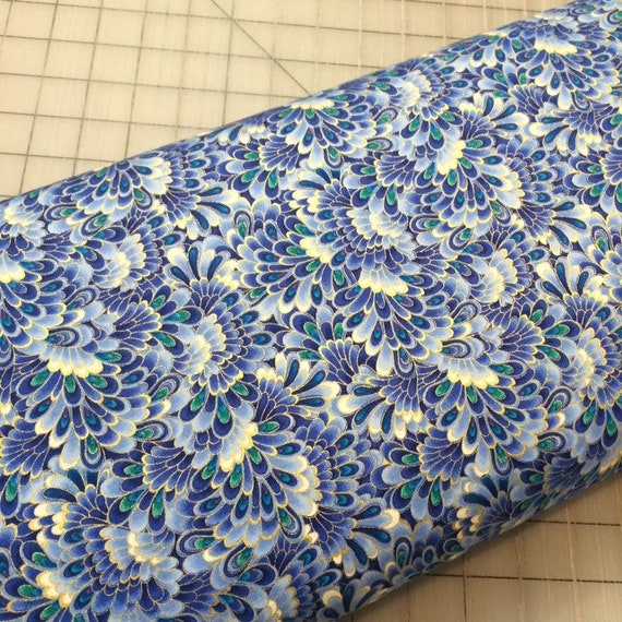 Timeless Treasures FAT QUARTER cut of Mermaids on Floats Metallic in ...